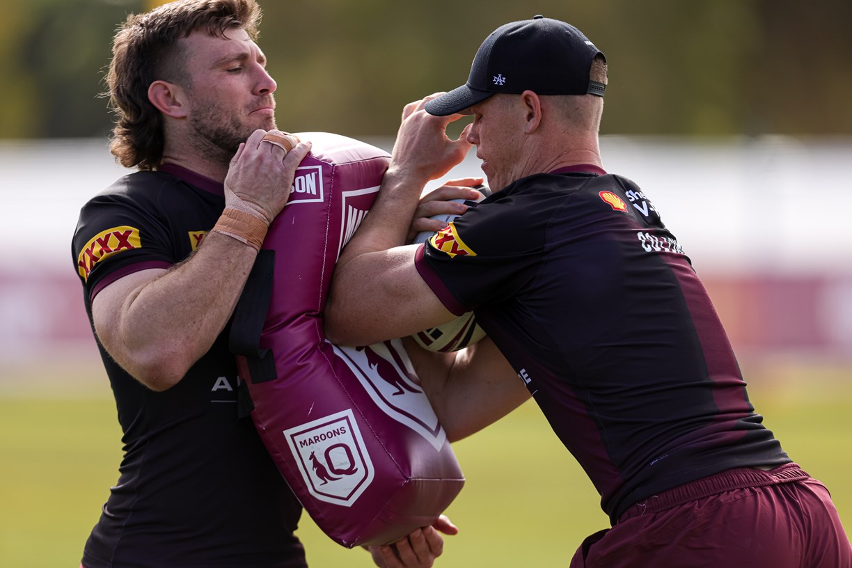 In pictures: Working hard and having fun at Maroons training | QRL