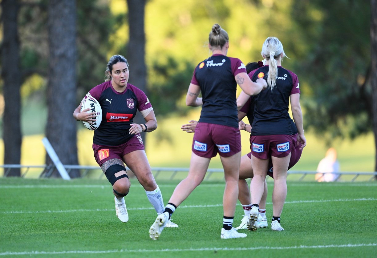 In pictures: Maroons rip in during first field session | QRL