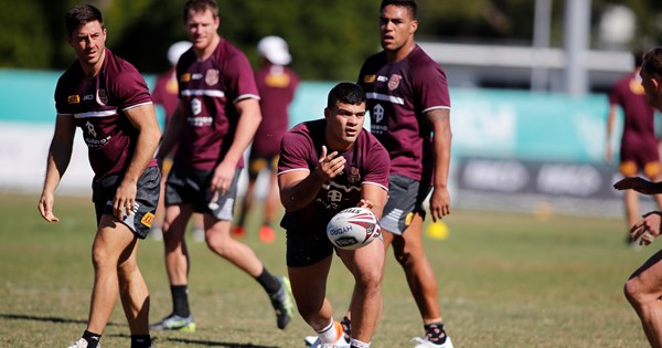 In pictures: Queensland Maroons' first proper hit-out | QRL